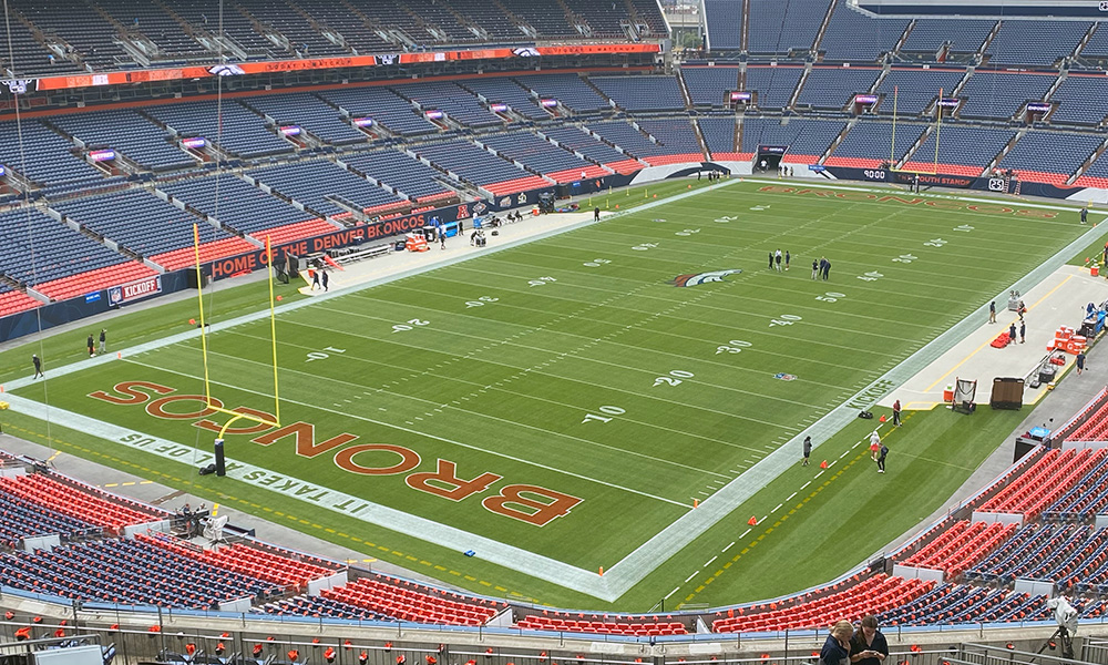 The Broncos' playing field has a new look